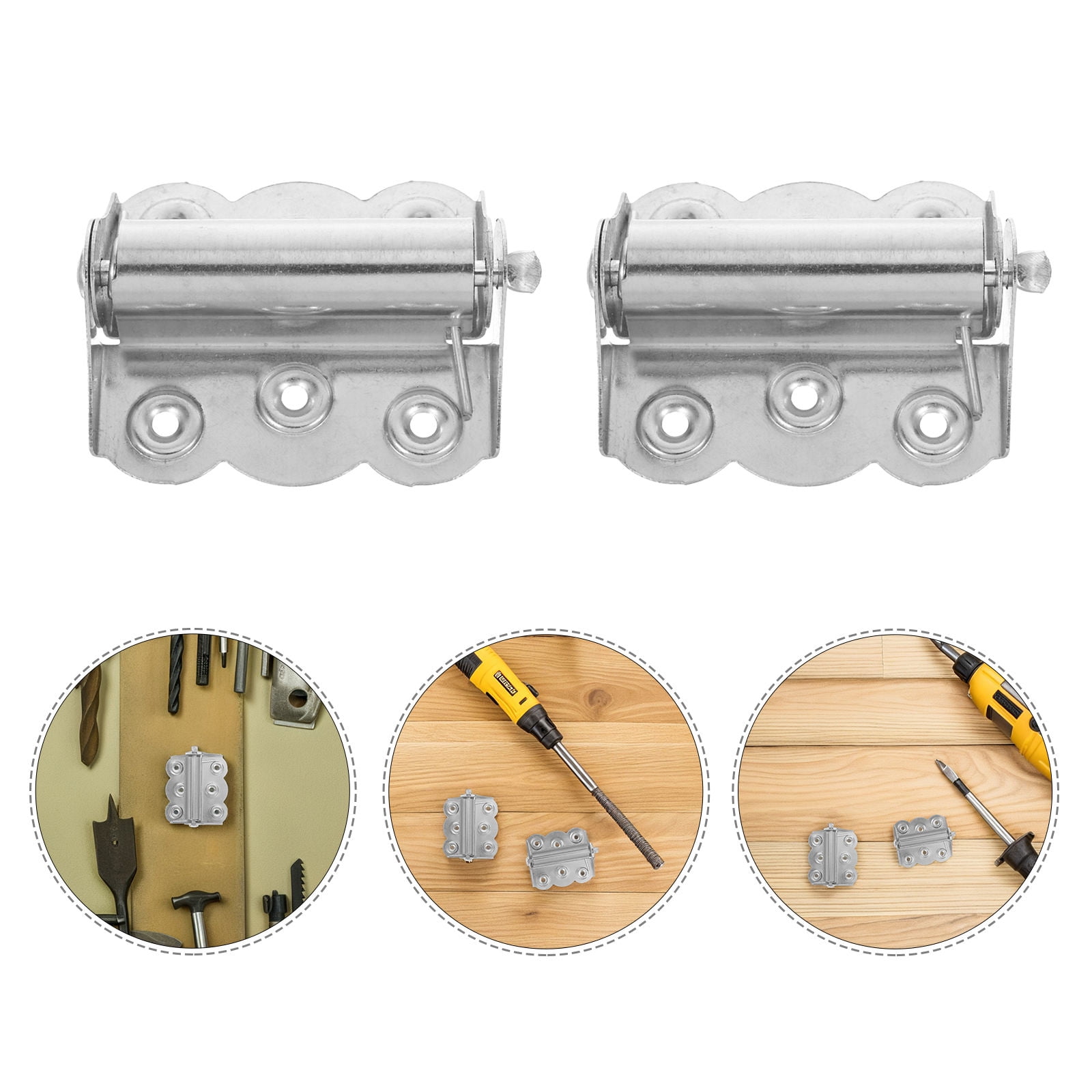 COMPUKAS 3pcs Screen Door Spring Hinge Silver Reinforced Steel For Back Door - Walmart.com