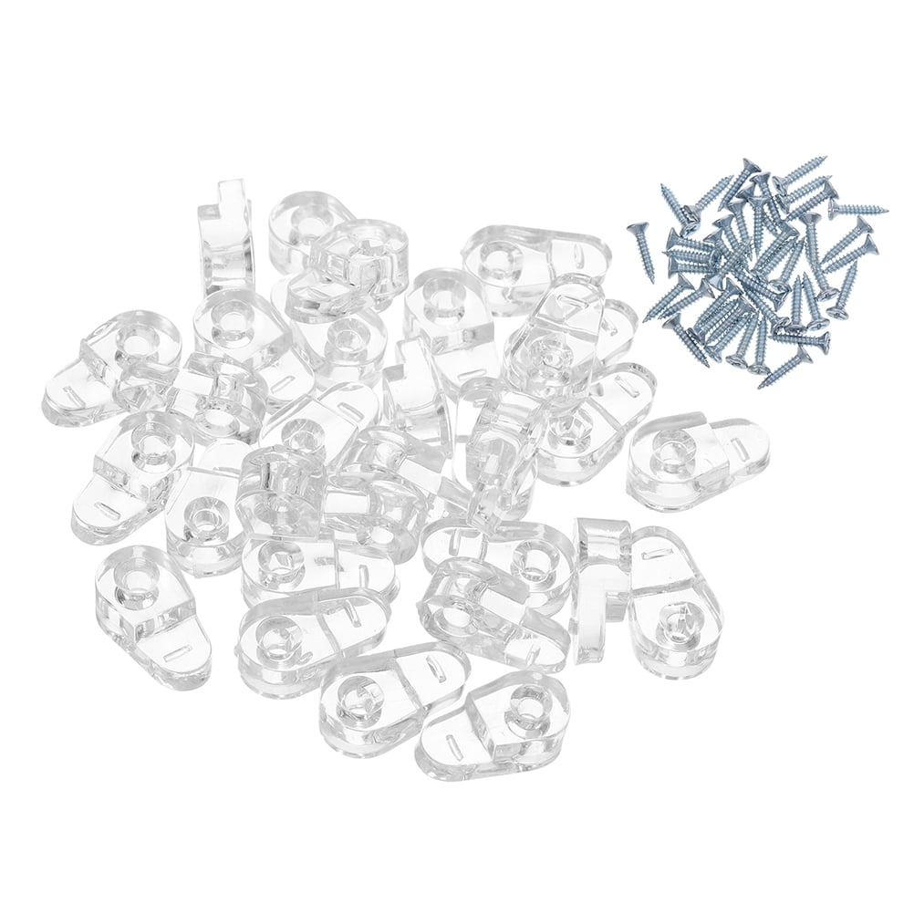 COMPUKAS 40 Set Glass Retainers for Cabinets and Mirrors for Secure ...