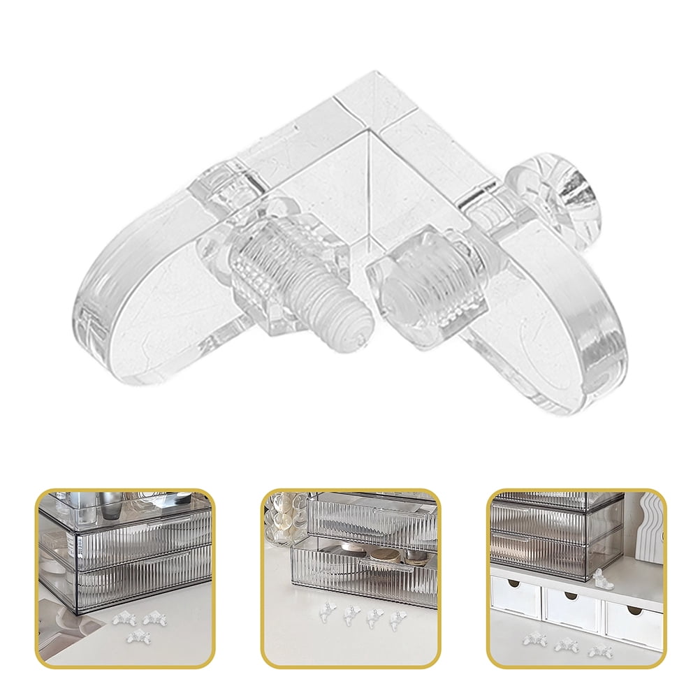 COMPUKAS Triangular Support Bracket Acrylic Corner Brackets Transparent ...