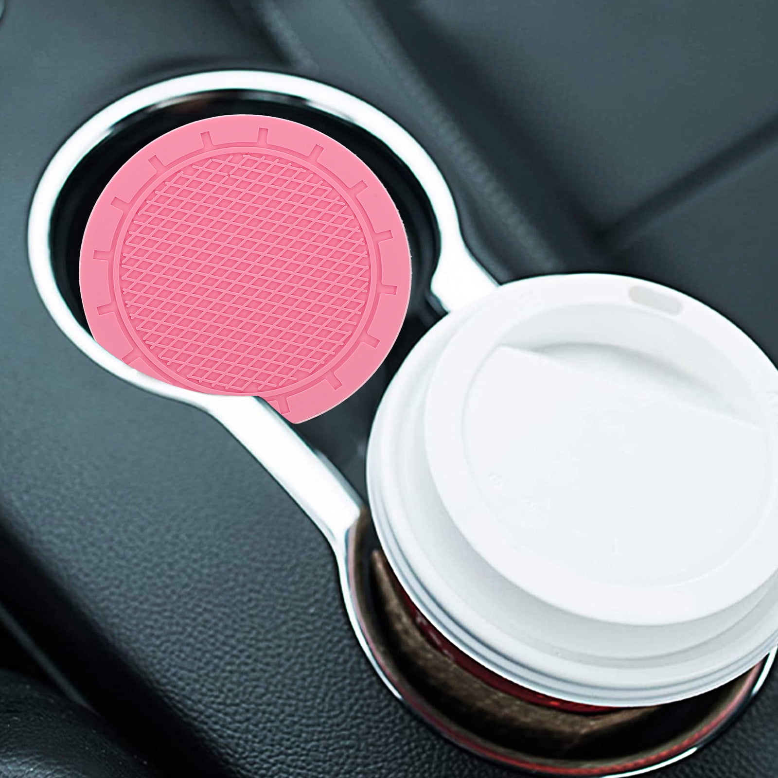 COMPUKAS 4Pcs Car Cup Coasters Protective PVC Holders for Drivers Car ...