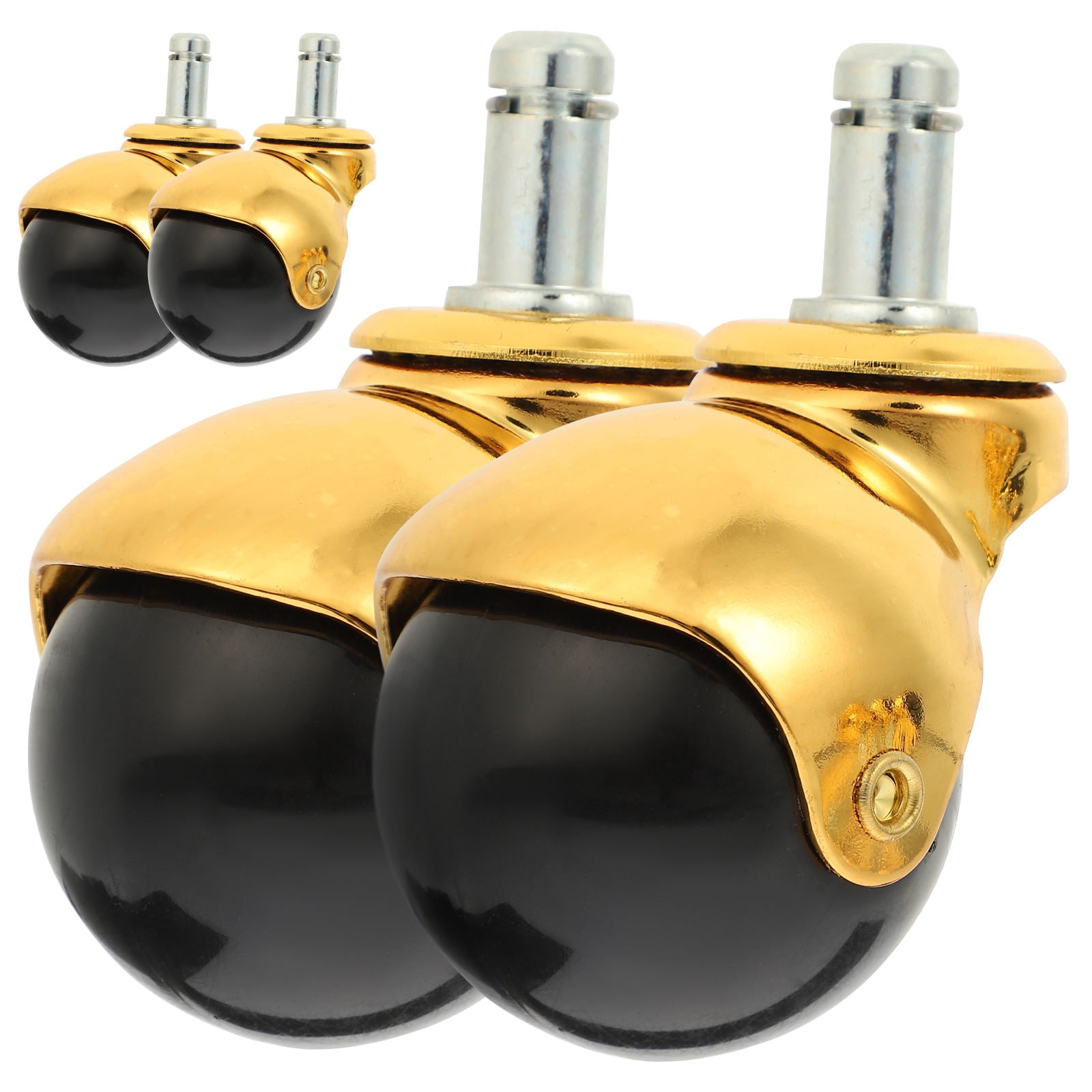 COMPUKAS 4pcs Casters for Furniture Legs Golden PP Easy Installation ...
