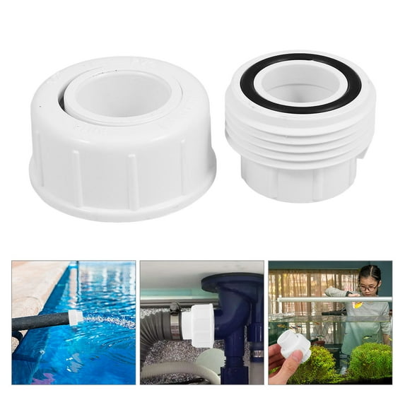 COMPUKAS 4pcs Expandable Industrial Pipe Pipe Connectors Adapter White ...