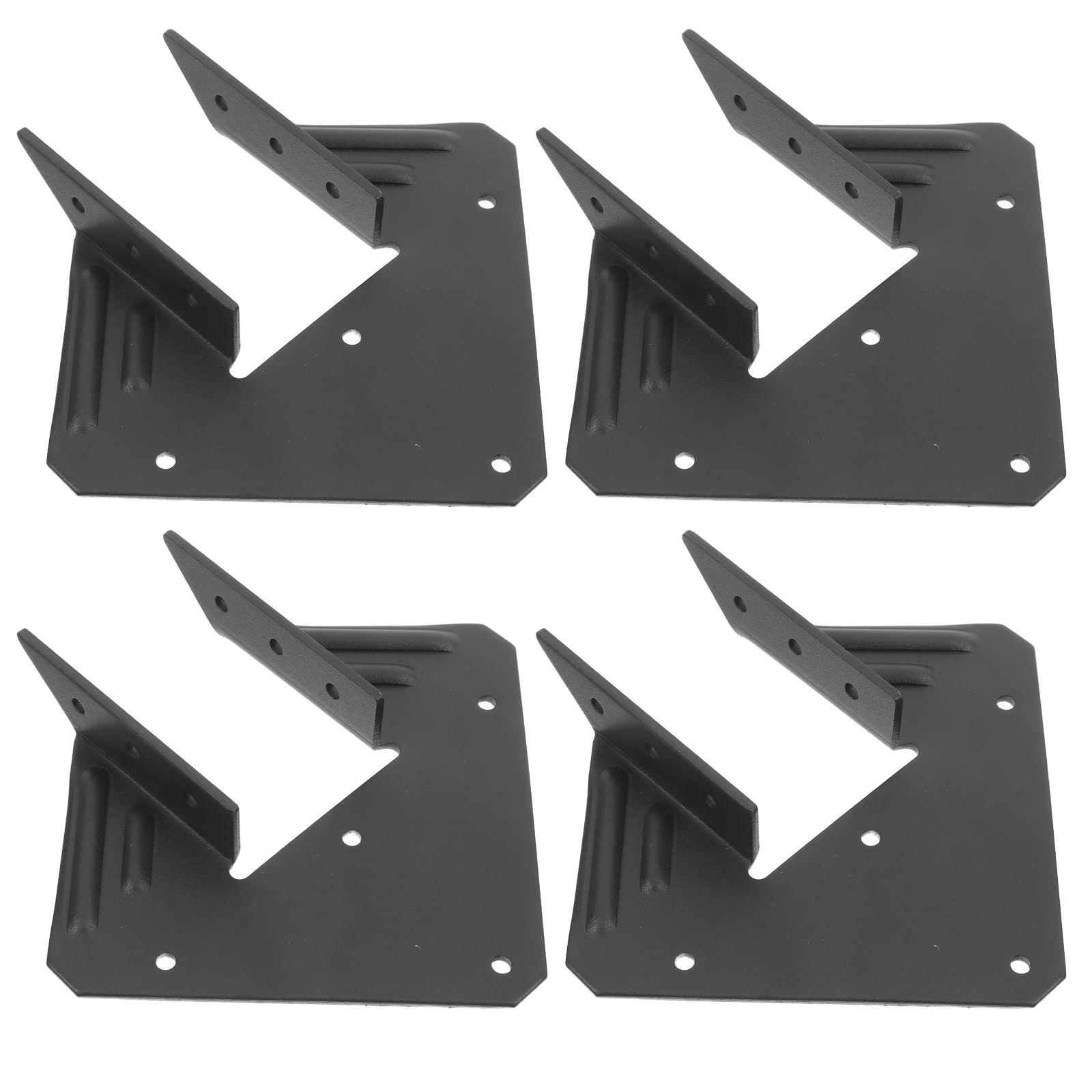 COMPUKAS Angle Pergola Bracket Black Iron 4pcs for Gazebo Installation ...