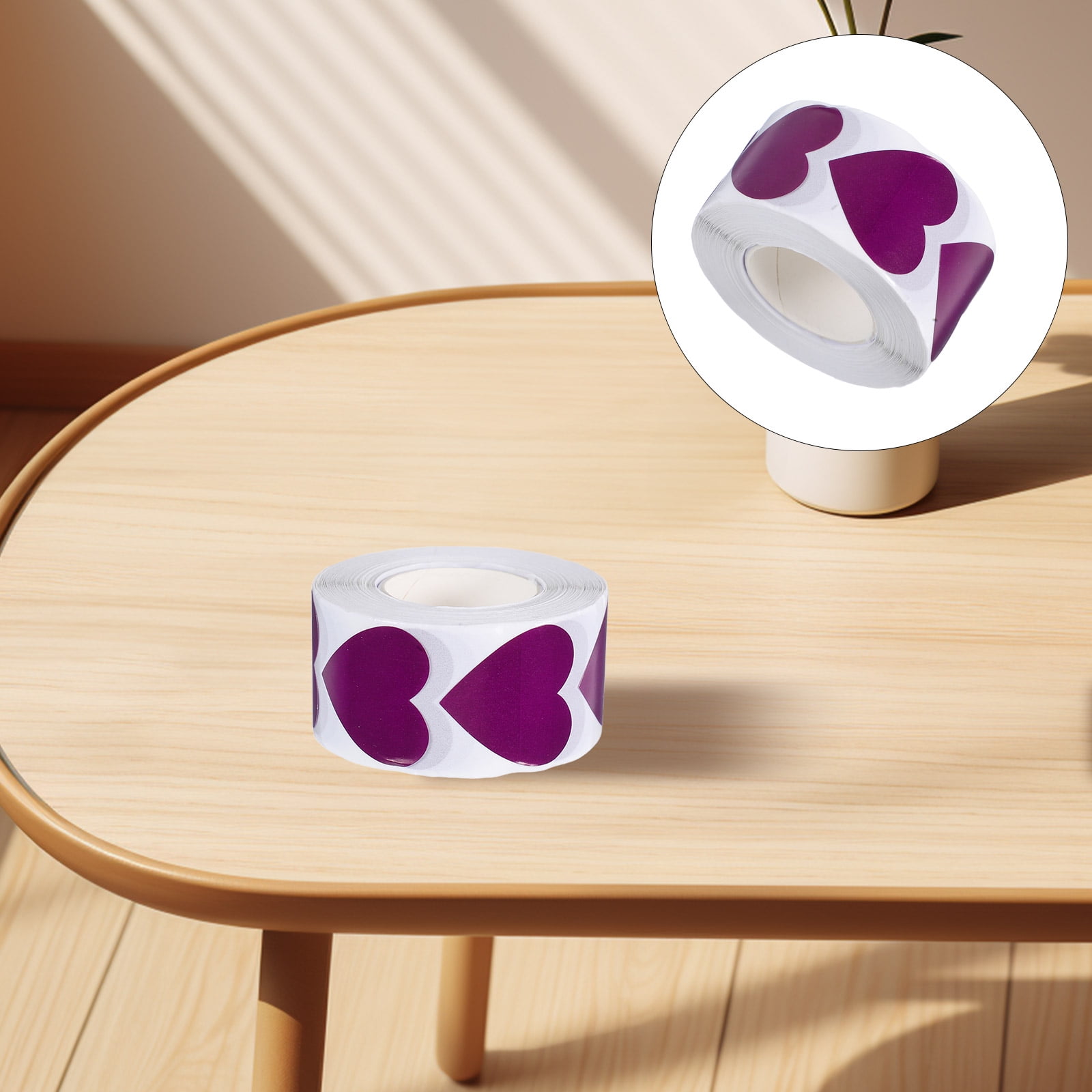 COMPUKAS 500Pcs Heart Decorative Stickers Copper Material Simple Design ...