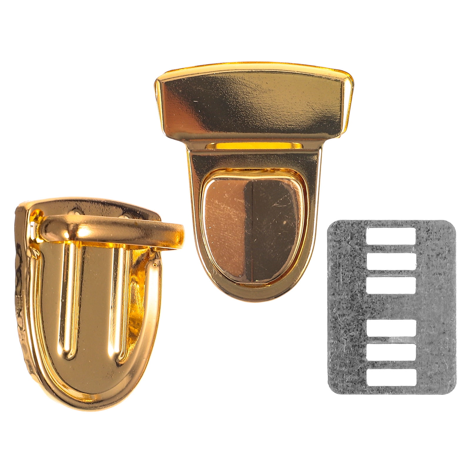 COMPUKAS 6 Sets Golden Rectangular Iron Zinc Alloy Bag Buckle Locks for ...