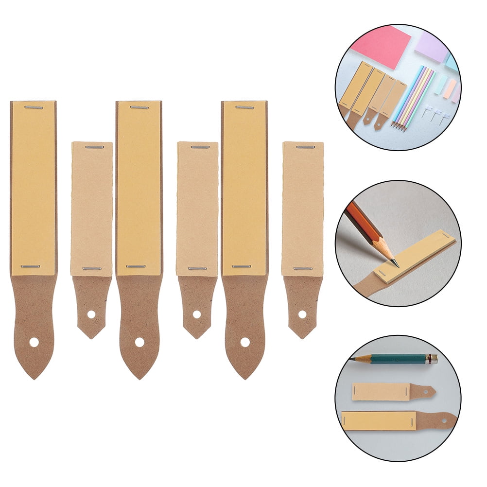 COMPUKAS 6Pack Sandpaper Tool for Pencils Light Brown Artistic Painting ...