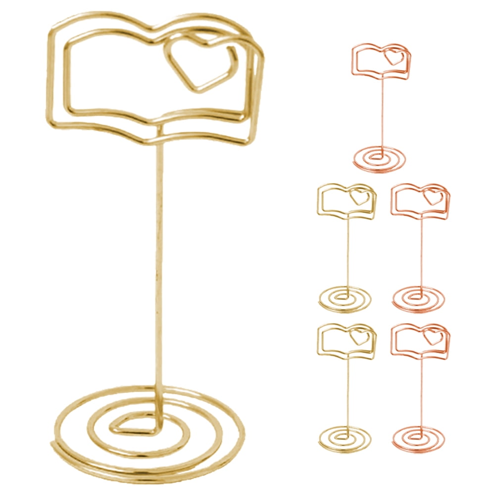 COMPUKAS 6pcs Upright Structure Note Holder Metal Minimalist Assorted ...