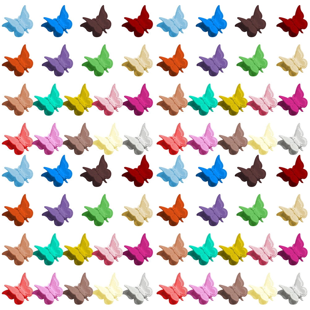 COMPUKAS 72Pcs Toddler Snap Hair Clips Butterfly Hair Clips for Girls ...