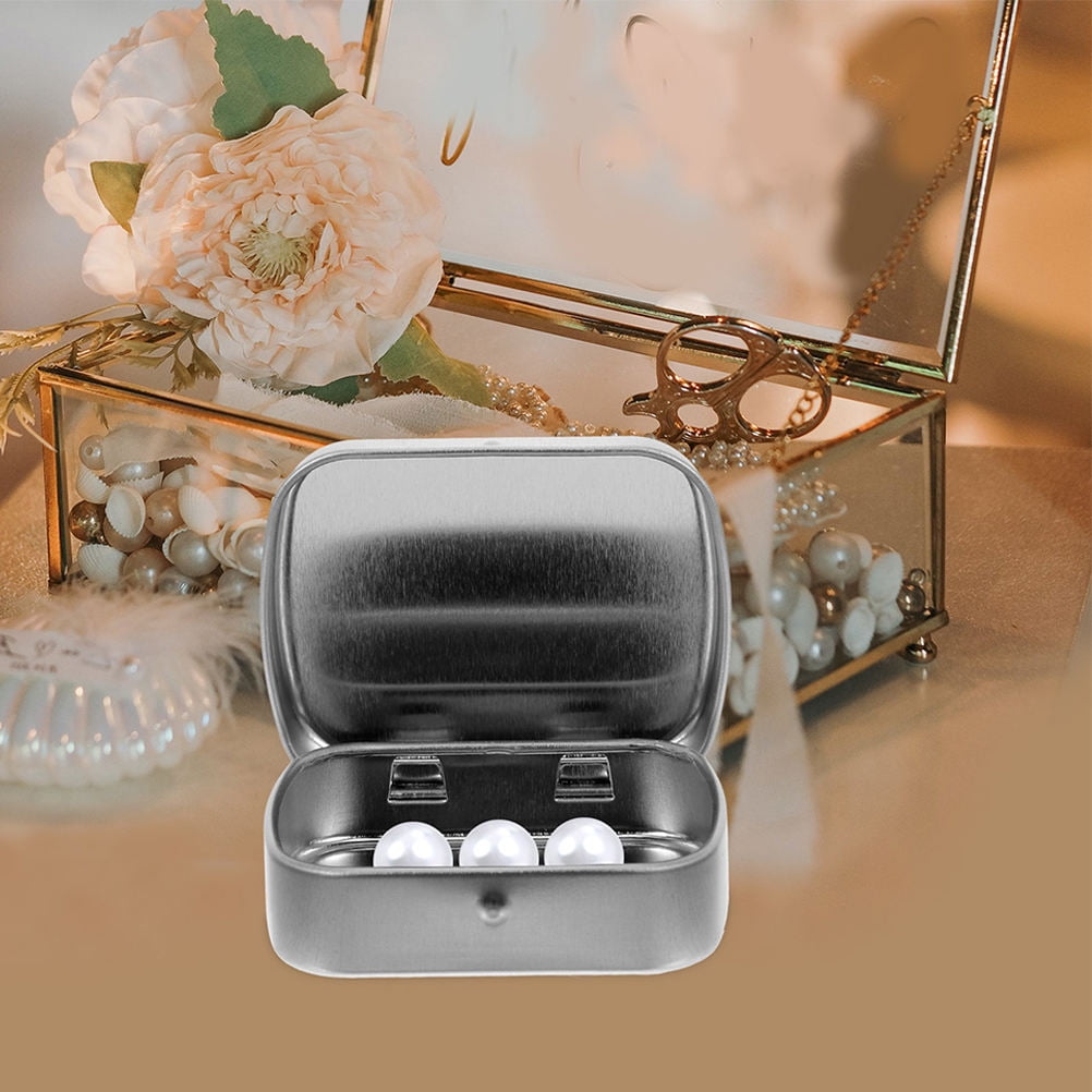 COMPUKAS 8Pcs Silver Rectangular Small Tinplate Box for General Users ...