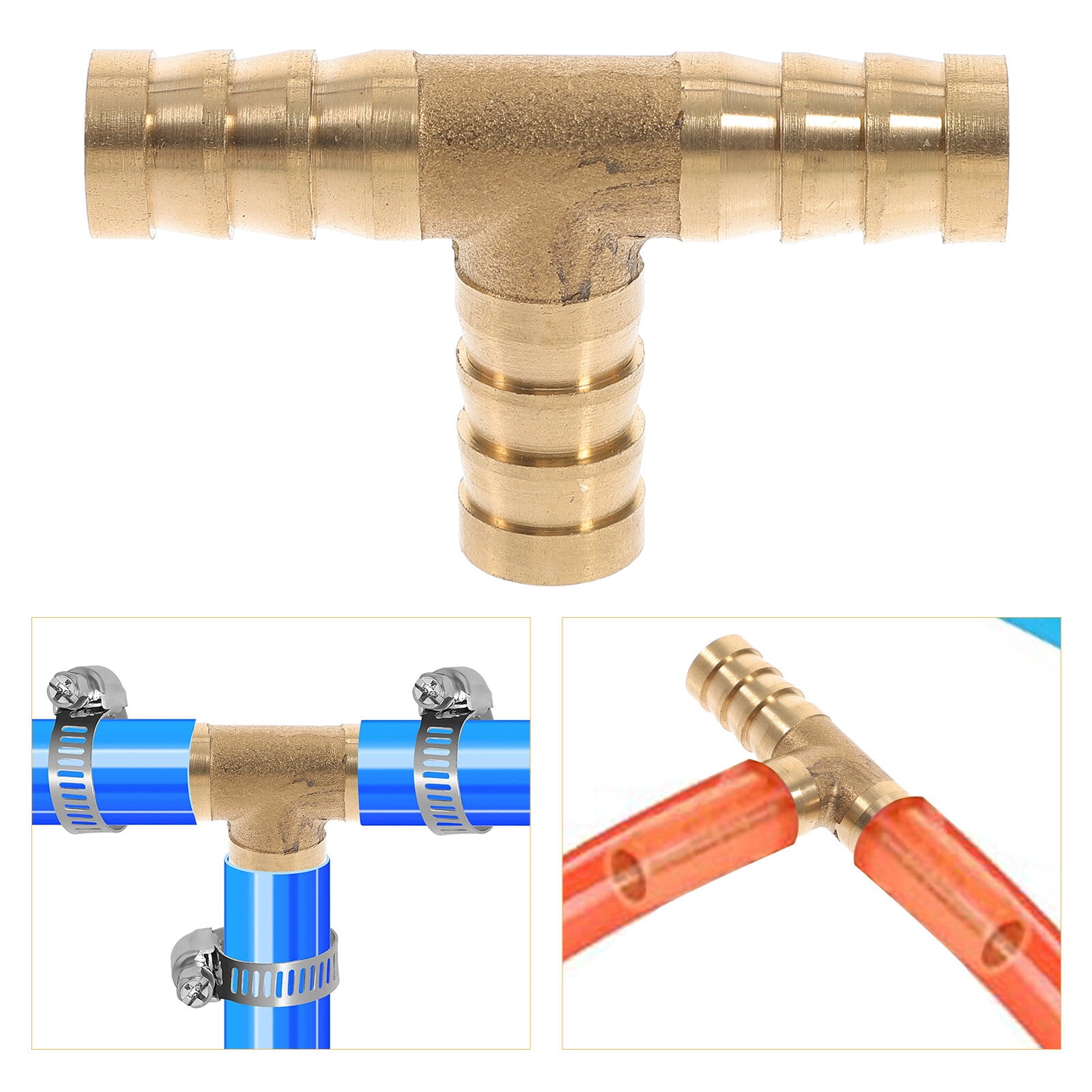 COMPUKAS 8Pcs Tubing Pipe Couplings Tee for 1/2 Inch Pex Fittings ...