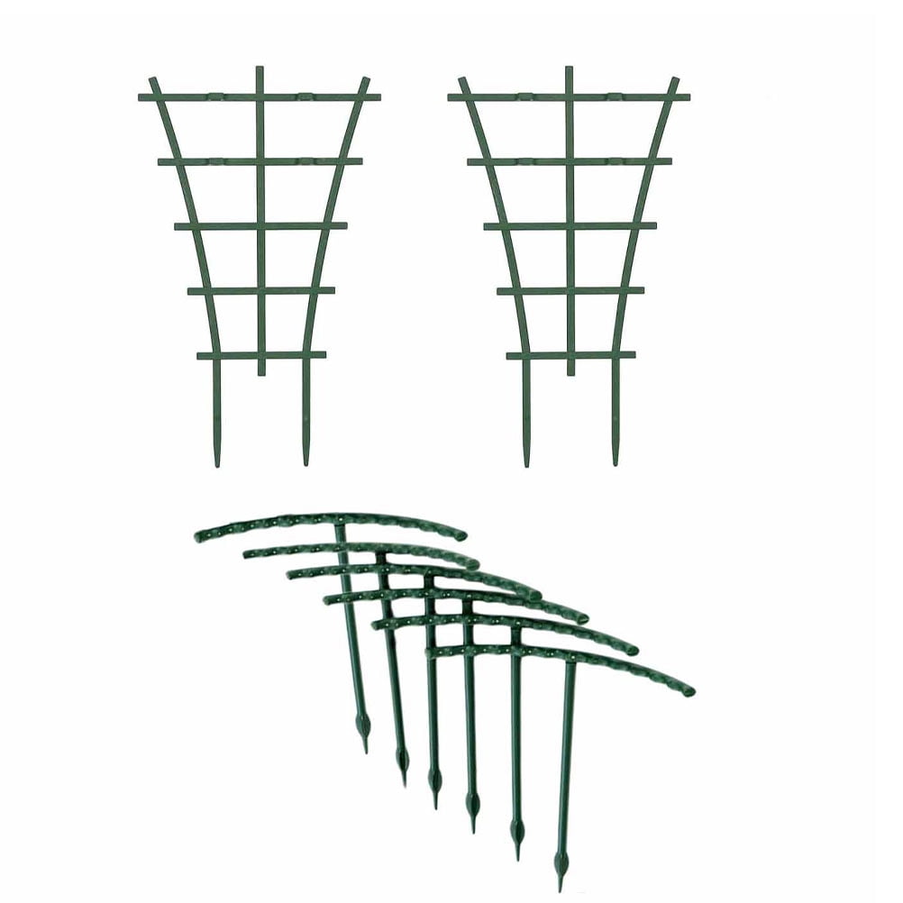 COMPUKAS 8pcs Vegetable Climbing Rack Dark Green PP Growth Guidance for ...