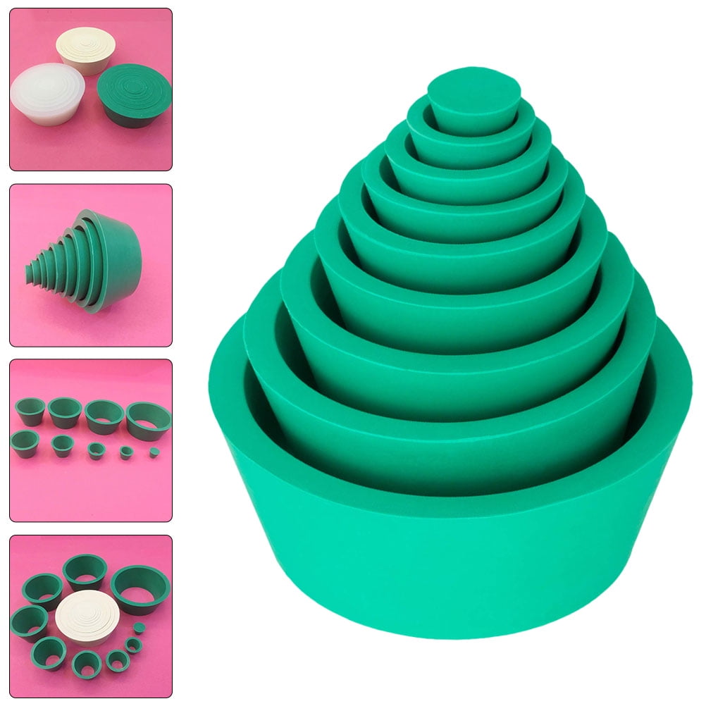 COMPUKAS 9pcs Silicone Rubber Solid Plug Filter Funnel for Filtration ...