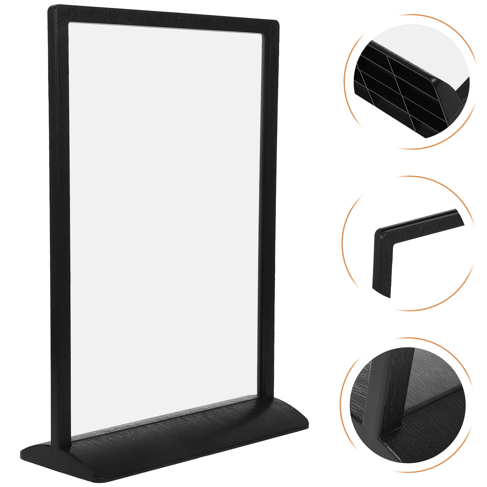 COMPUKAS Acrylic Poster Stand with Base Black Clear Display Stand for ...