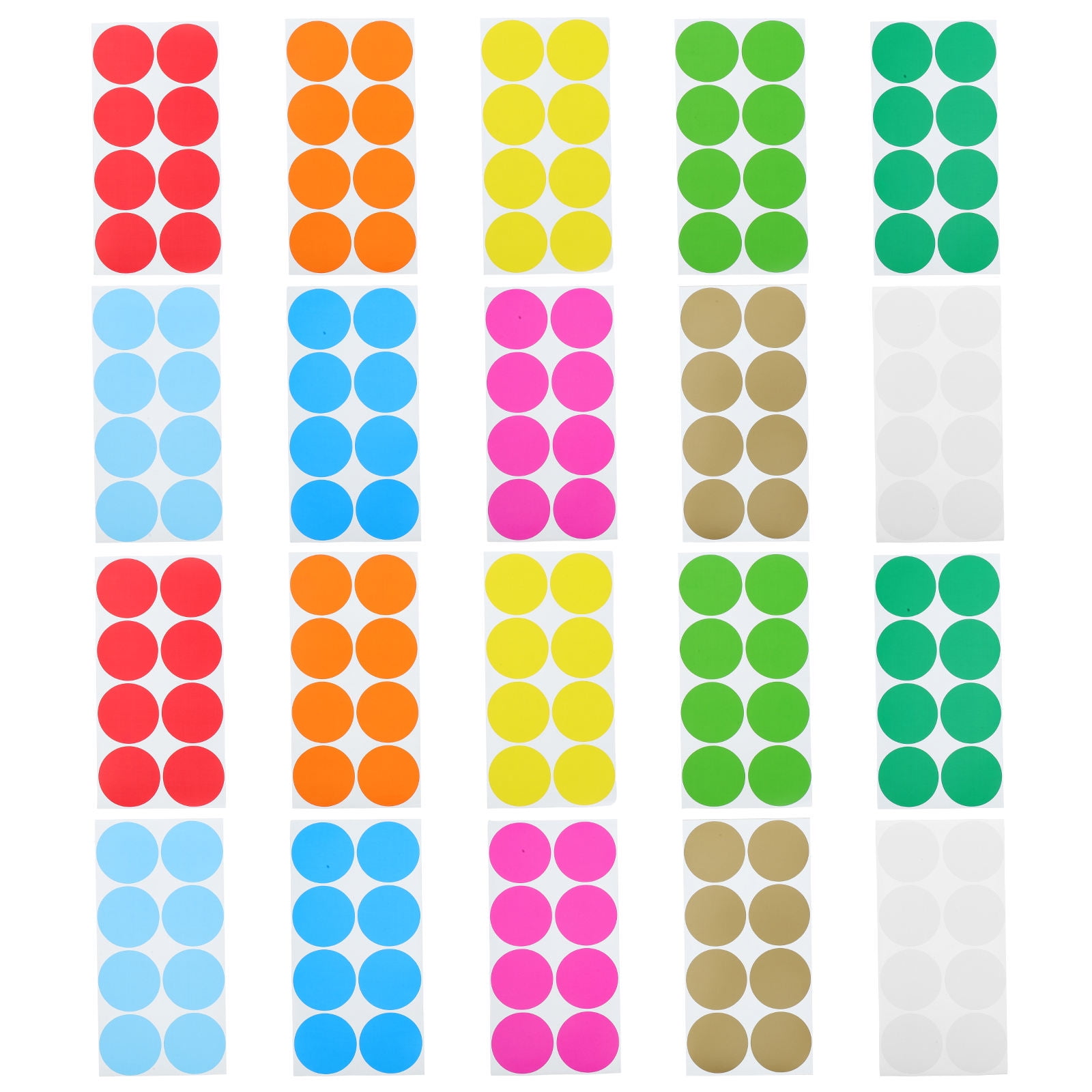 COMPUKAS Copper Adhesive Stickers Labels Assorted Colors for Daily Use ...