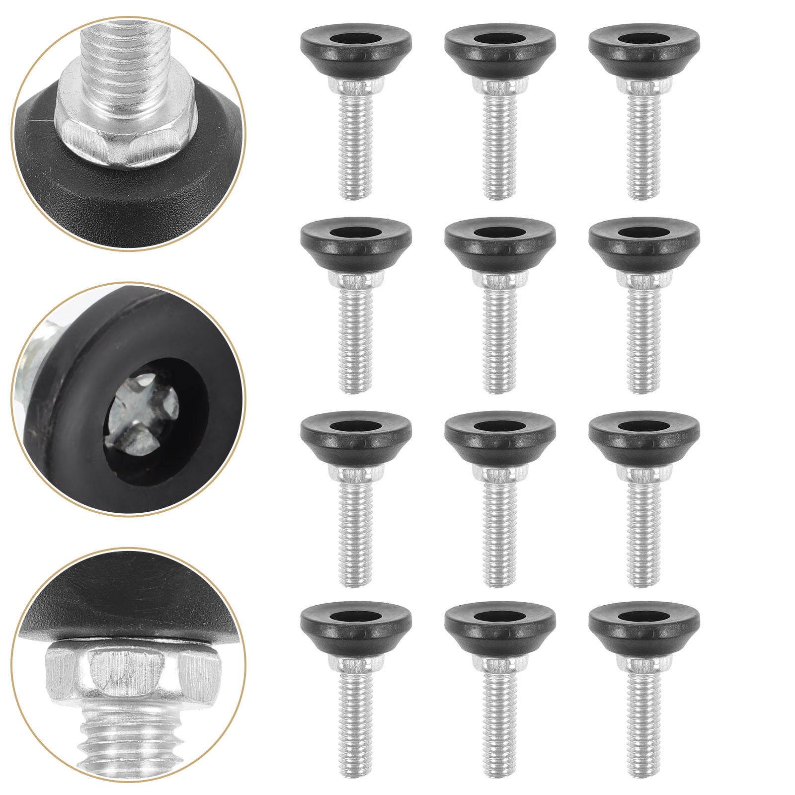 COMPUKAS Adjustable Furniture Levelers 12Pcs Nylon Round for Meeting ...