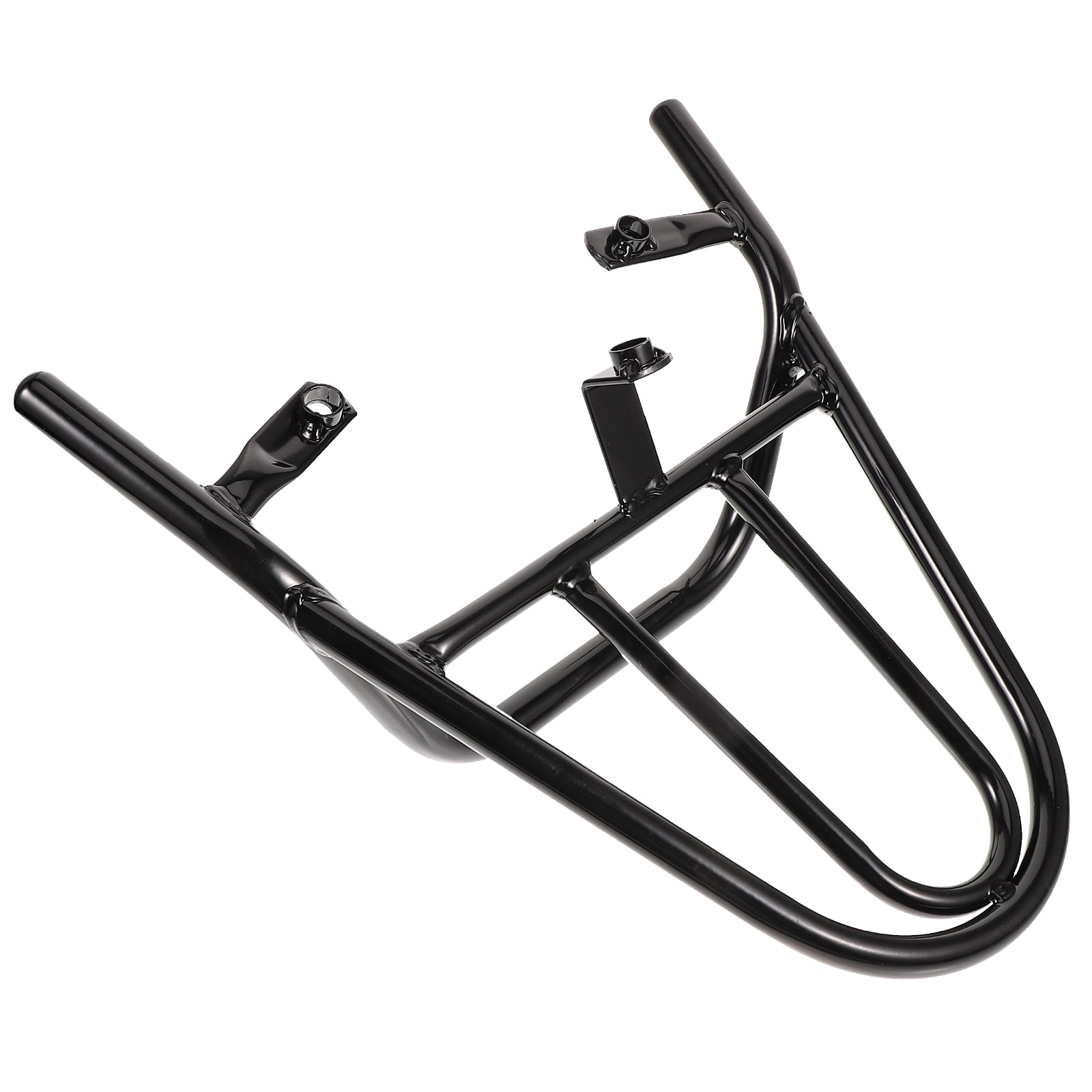 COMPUKAS Black Iron Motorcycle Luggage Rack for Bike with Detachable ...