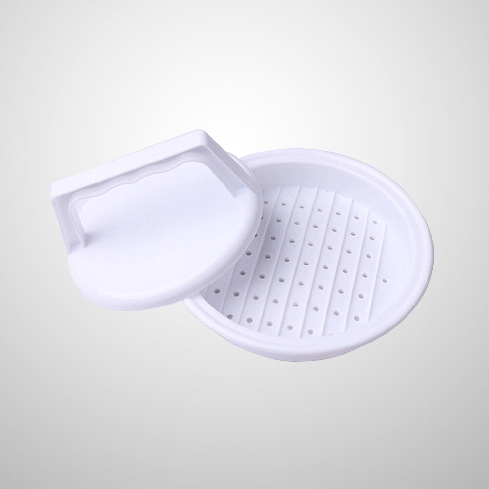 COMPUKAS Burger Smasher Meat Press Tool Easy Cleaning White 1Pack ...