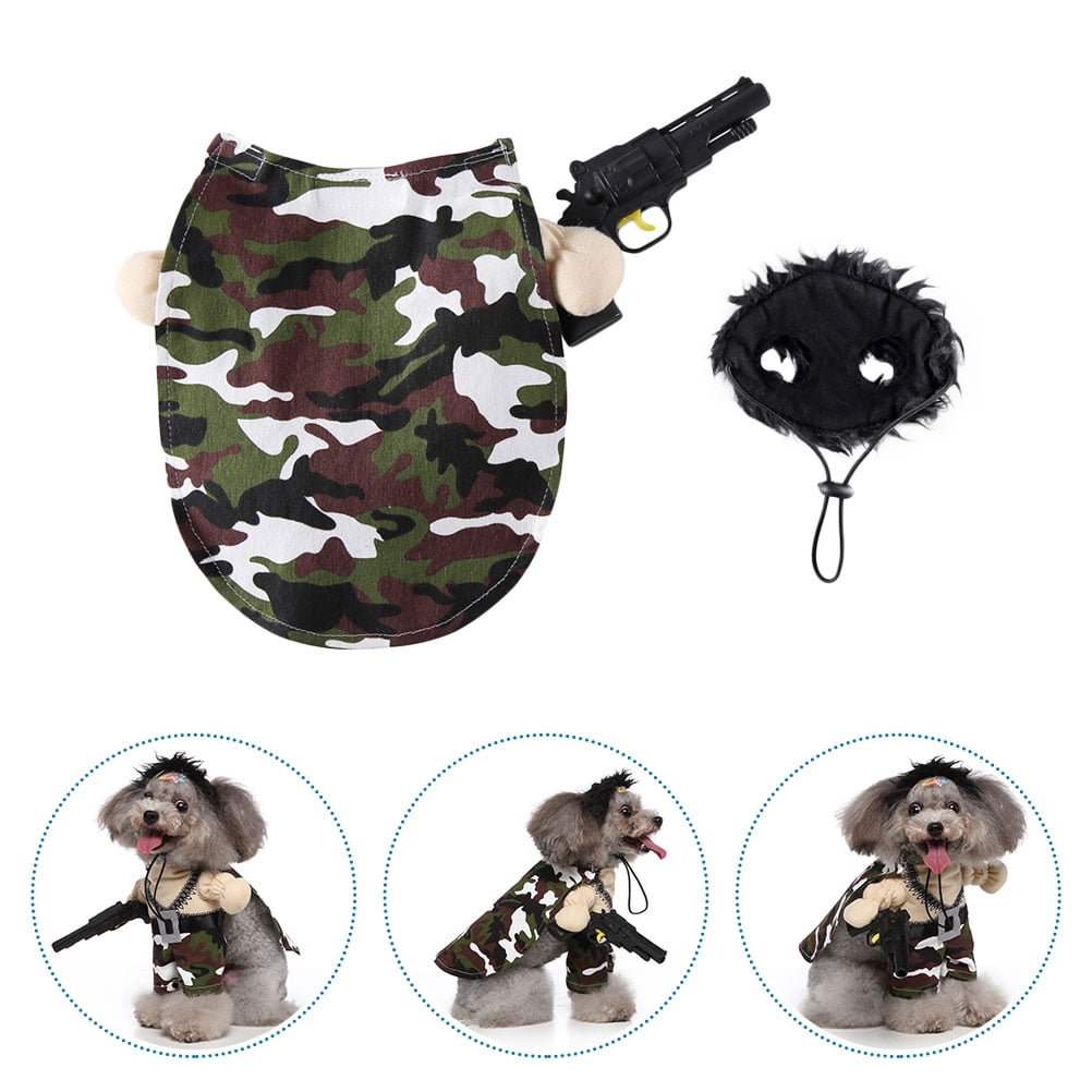 COMPUKAS Camouflage Standing Design Pet Clothing for Dog and Cat Owners ...