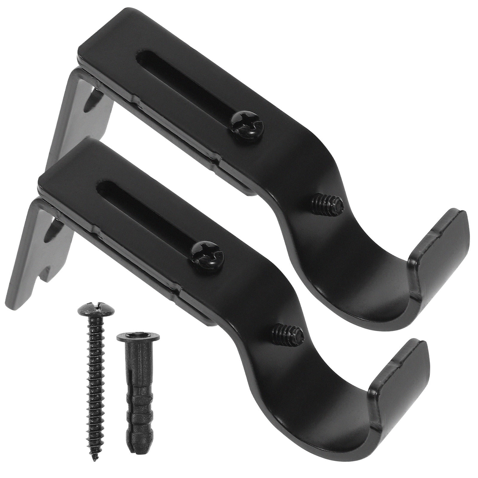 COMPUKAS Curtain Rod Brackets 1 Set Simple Design for Wall Mountable in ...