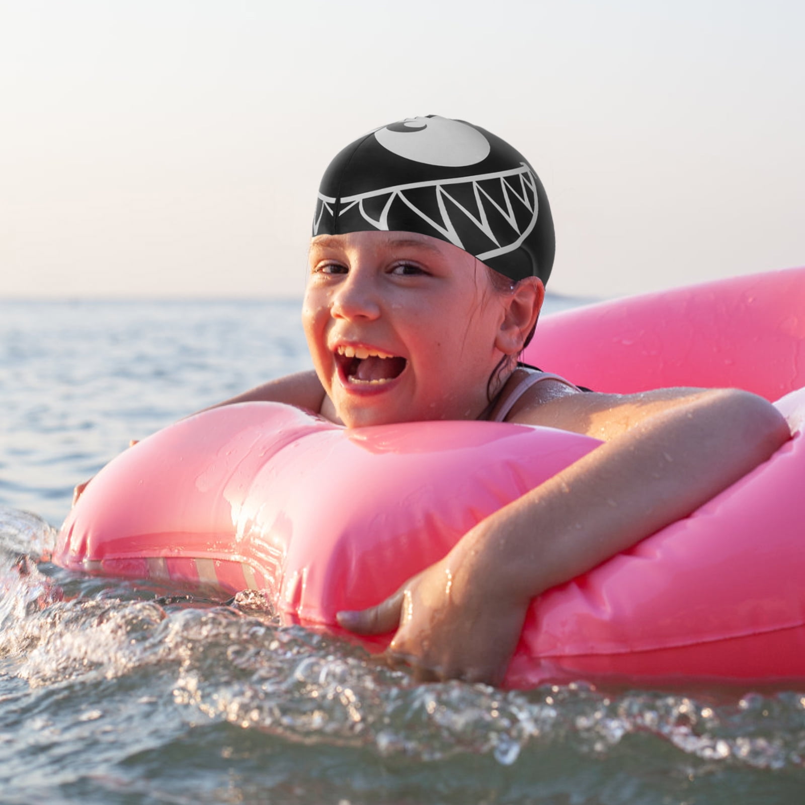 COMPUKAS Toddlers Swimming Cap Shark Shaped Silicone Cap 1Set - Walmart.com
