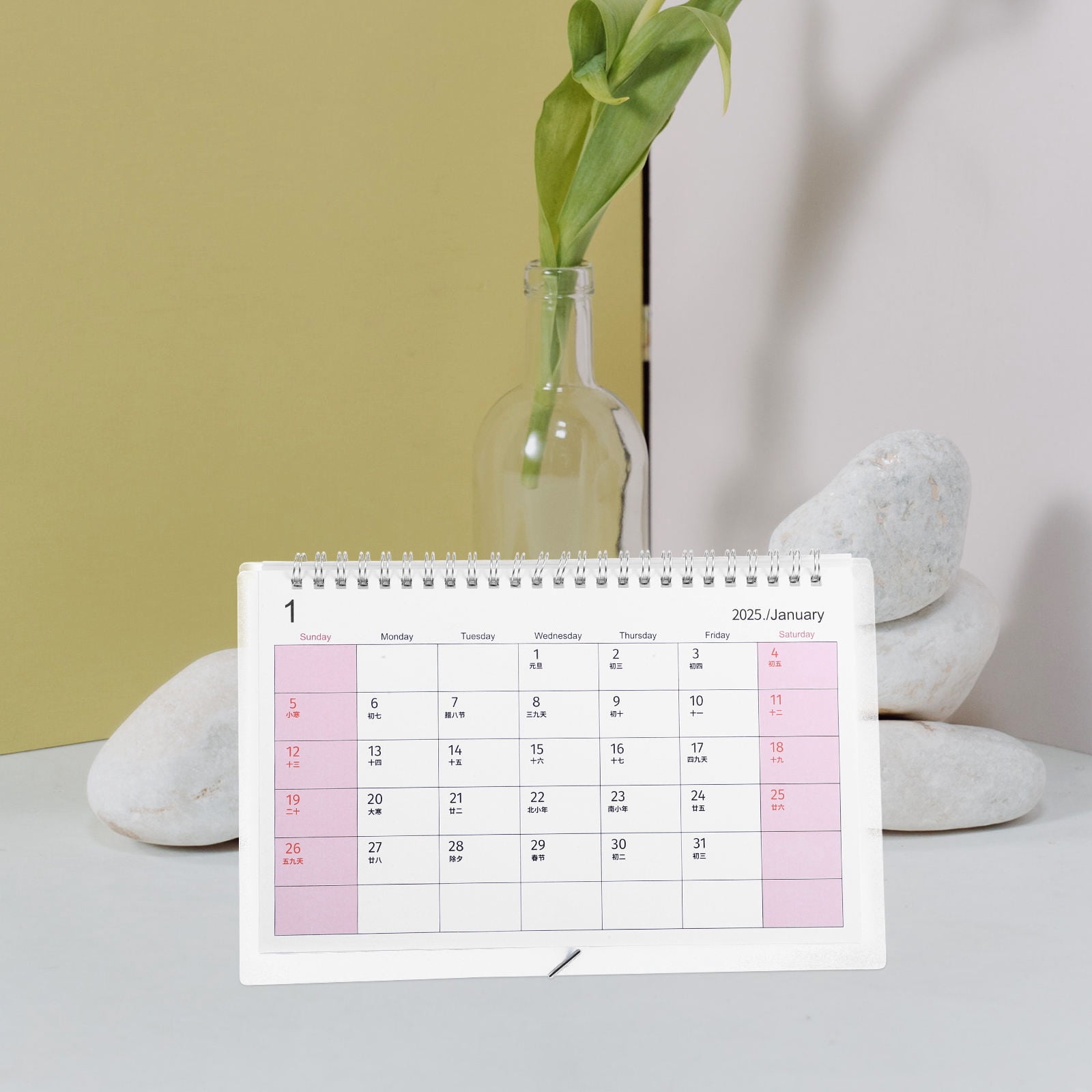 COMPUKAS Desktop Planner Red Paper 1Pcs Minimalist for Students ...