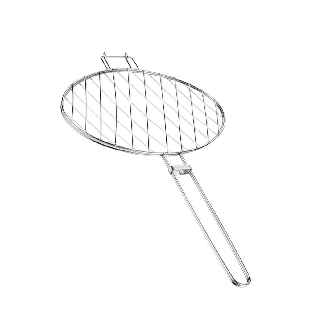 COMPUKAS Fish Grill Rack Grill Accessories Barbecue Fish Basket Silver ...