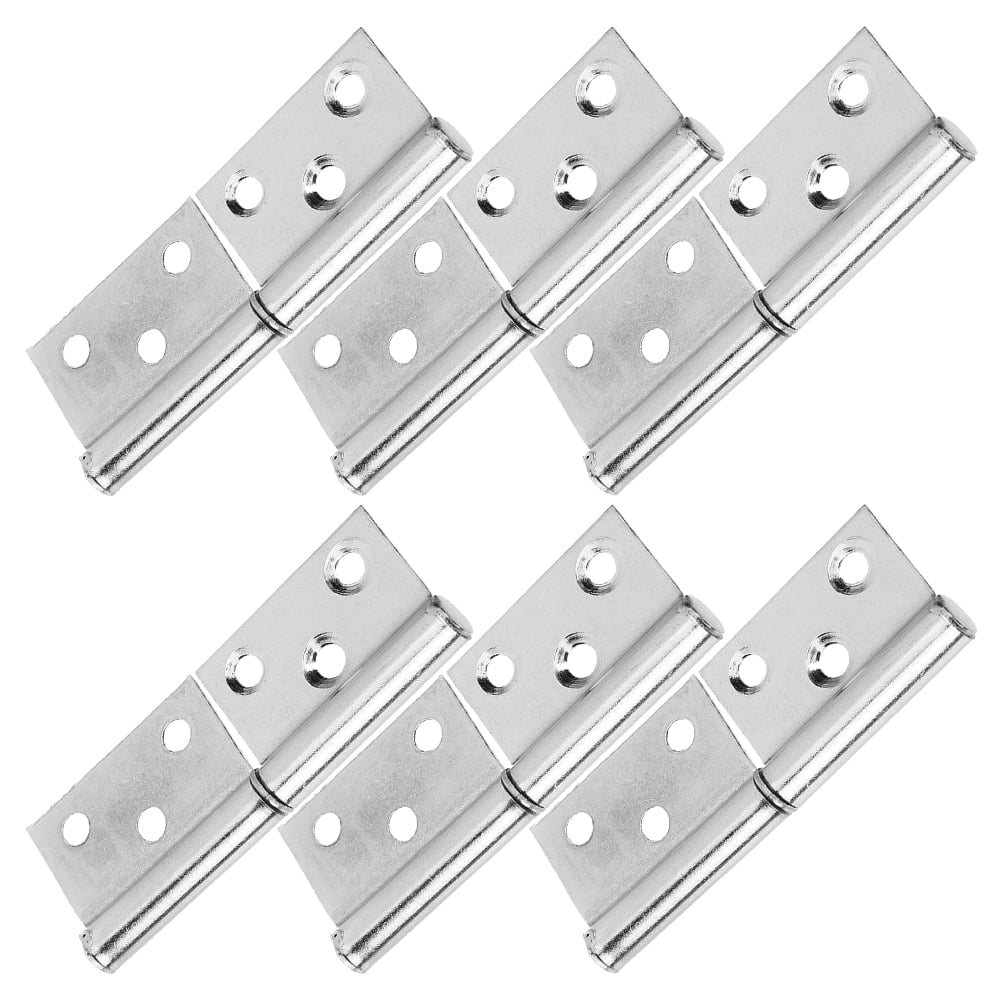 COMPUKAS Heavy Duty Gate Hinge 6Pcs Silver Stainless Steel Detachable ...