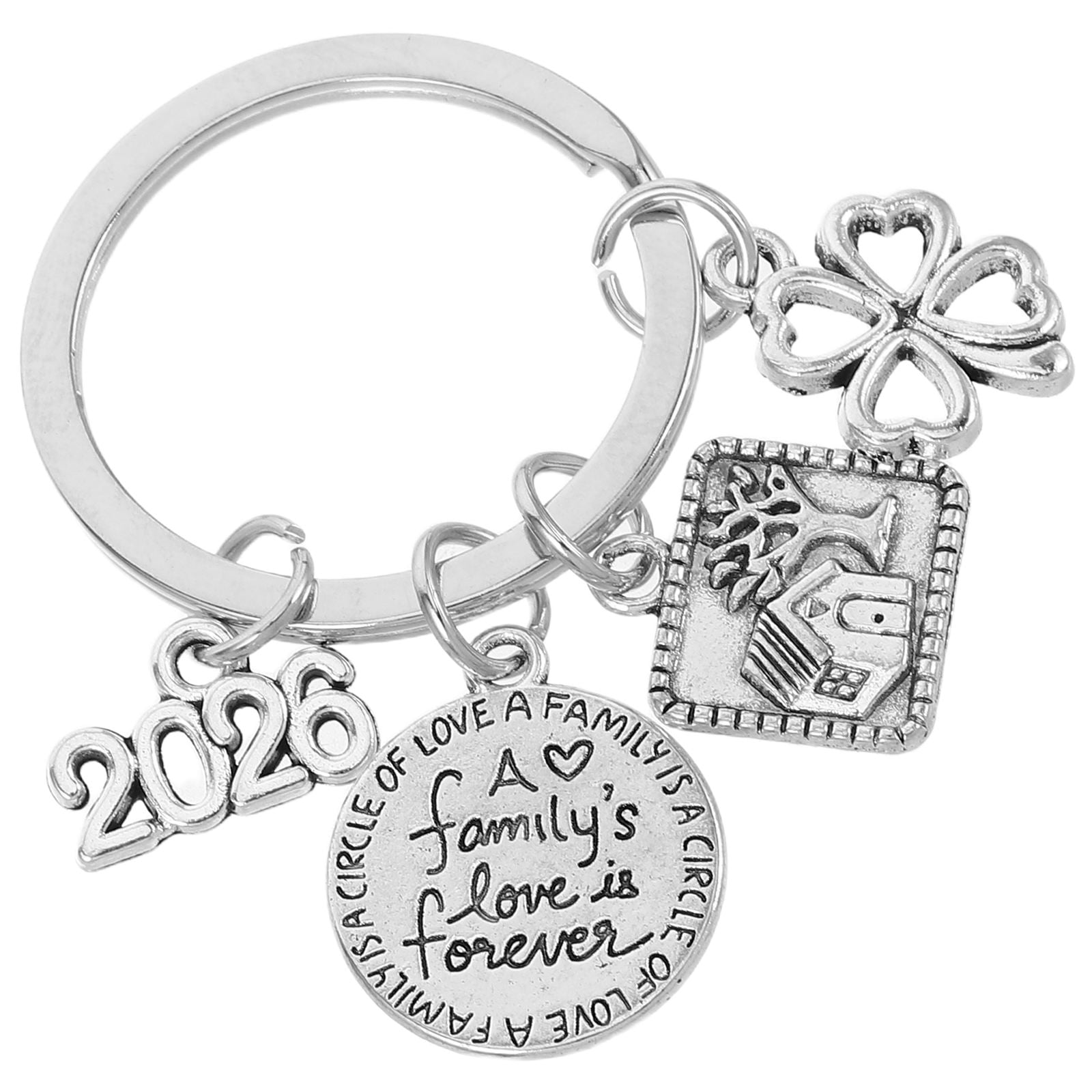 COMPUKAS Metal Key House Bag Charm Keepsake for Daily Use, Family ...