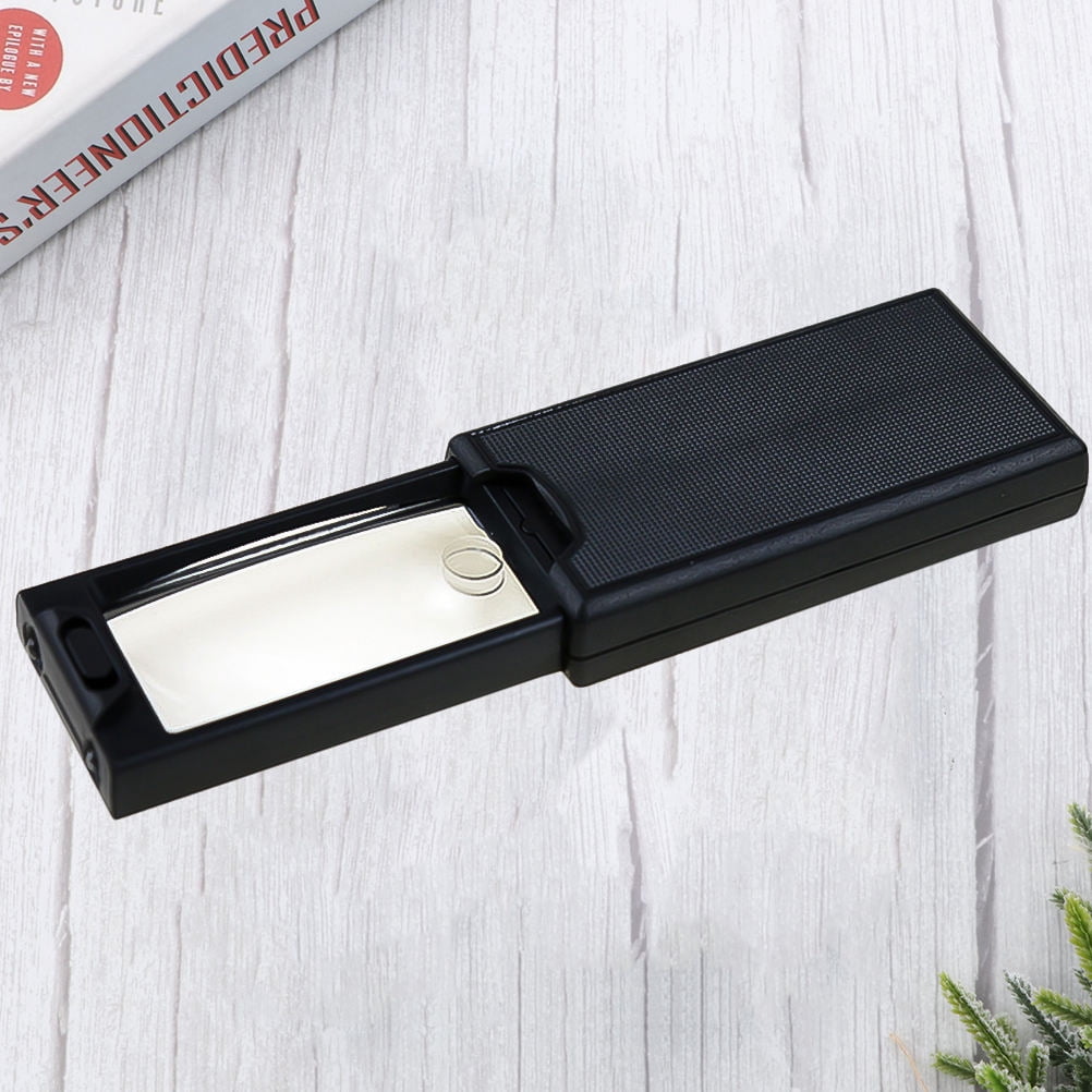 COMPUKAS Pocket Magnifier with Light Handle Magnifier Black Elderly ...
