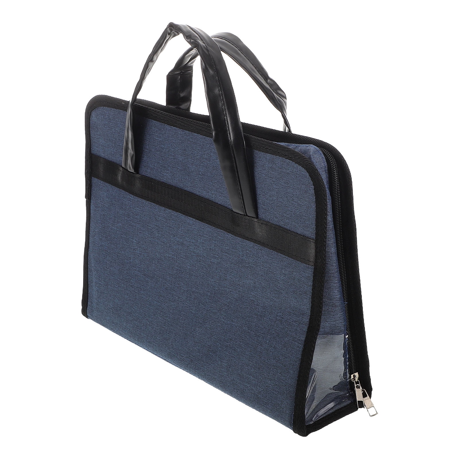 COMPUKAS Locking Document Folder File Carry Case Tear Resistant Blue ...