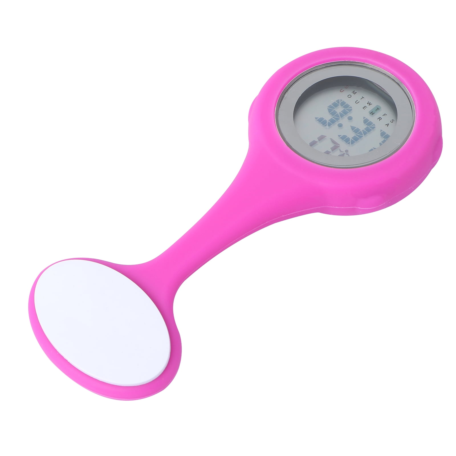 COMPUKAS Nurse Watch Pink Digital Time Display Round 4.3*4 Nurses 1Pcs ...