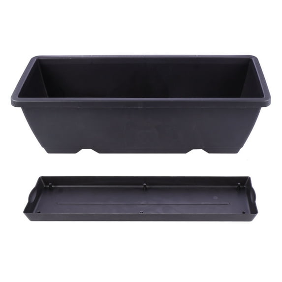 COMPUKAS Planter Box Black Rectangular 1Pack for Living Room Display ...