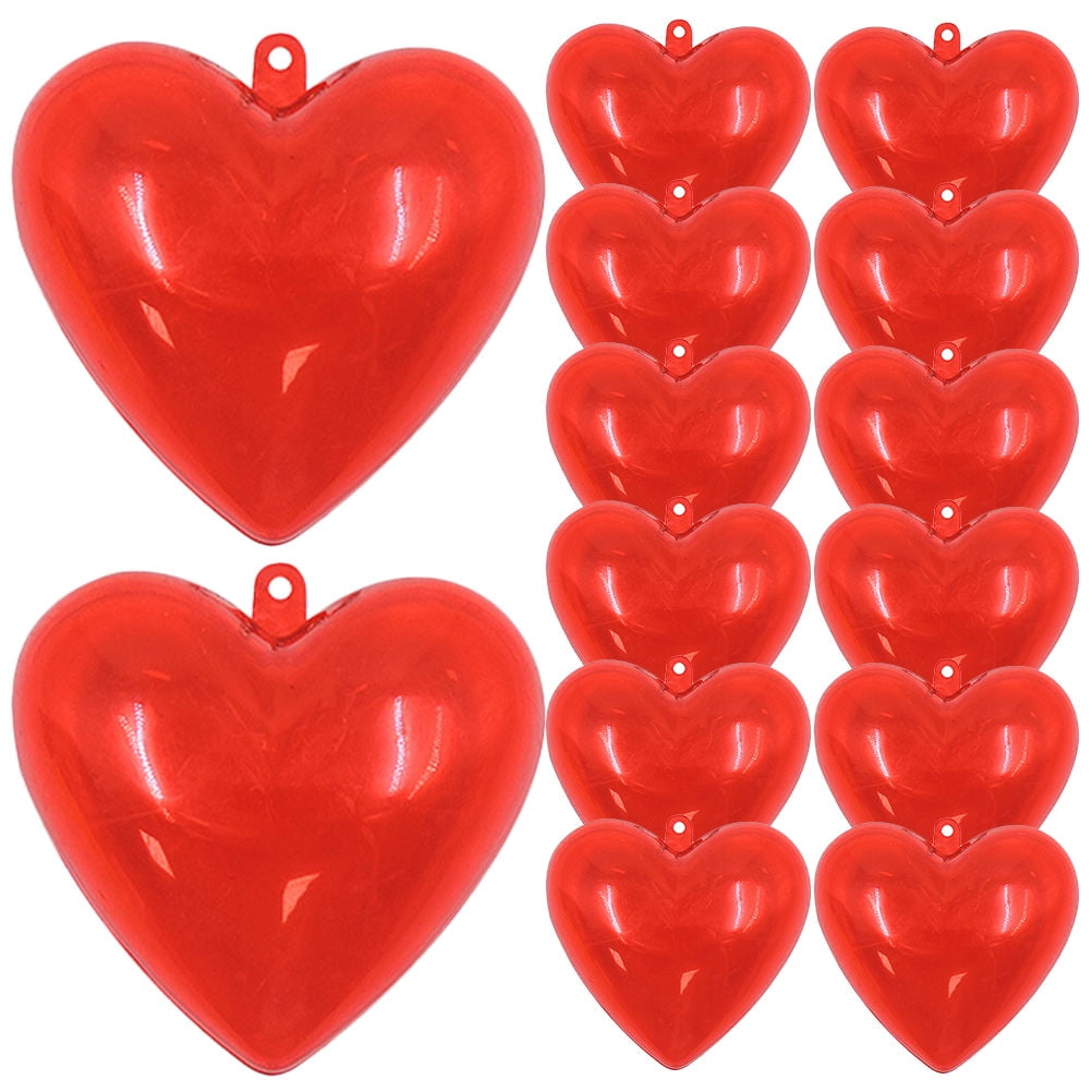COMPUKAS Red Fillable Heart Shaped Balls for DIY Crafts and Storage ...