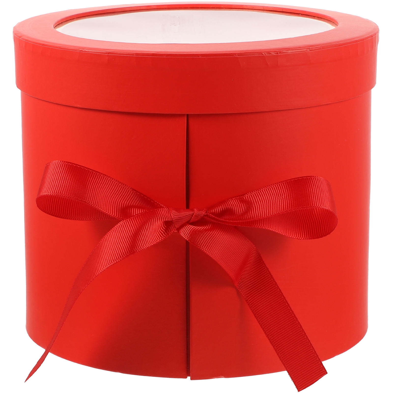 COMPUKAS Flower Boxes Gift Packaging Red Round Double Layers Rotating ...