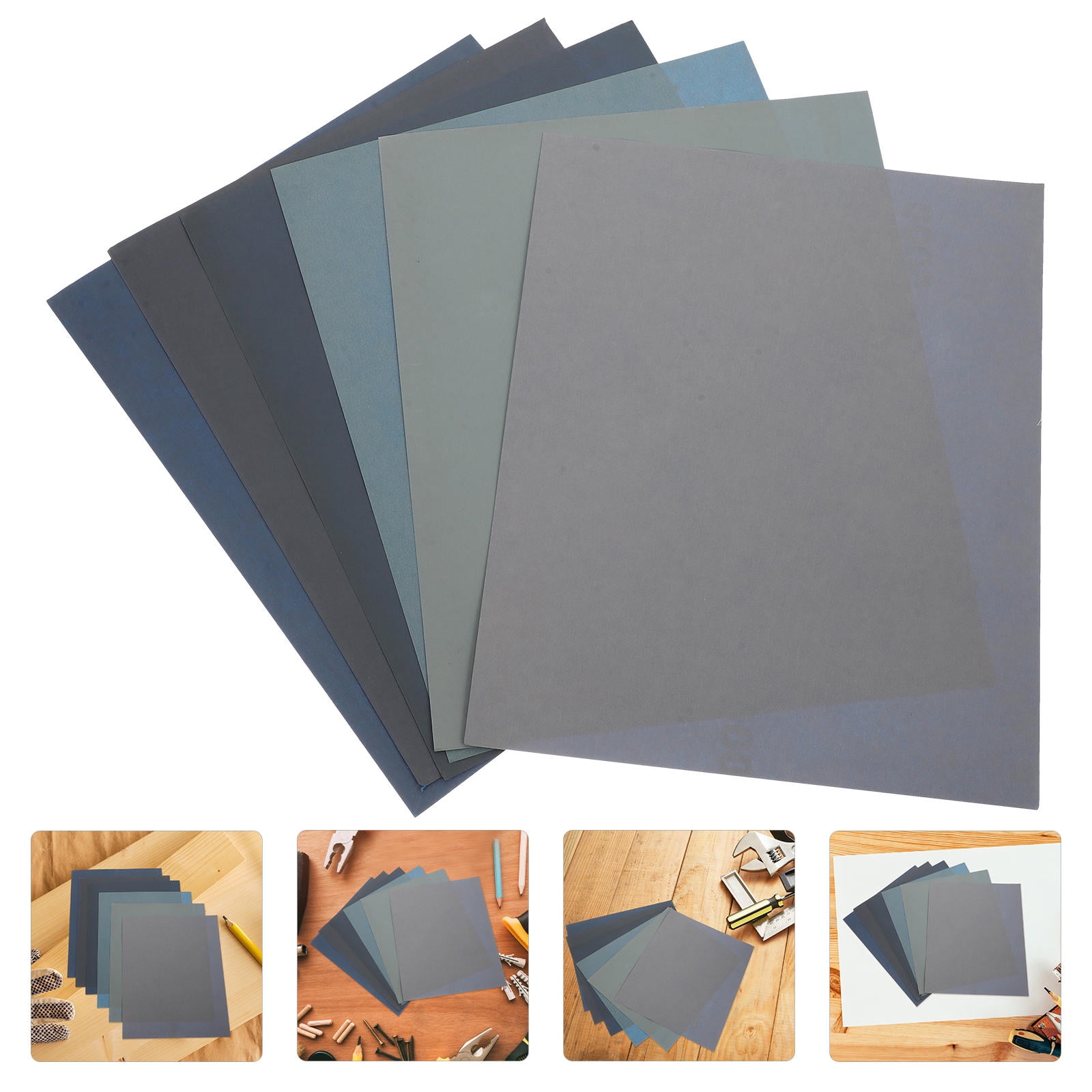 COMPUKAS Sandpaper Sheet Wet 6Set for Wood Floor Sanding Assorted Color ...