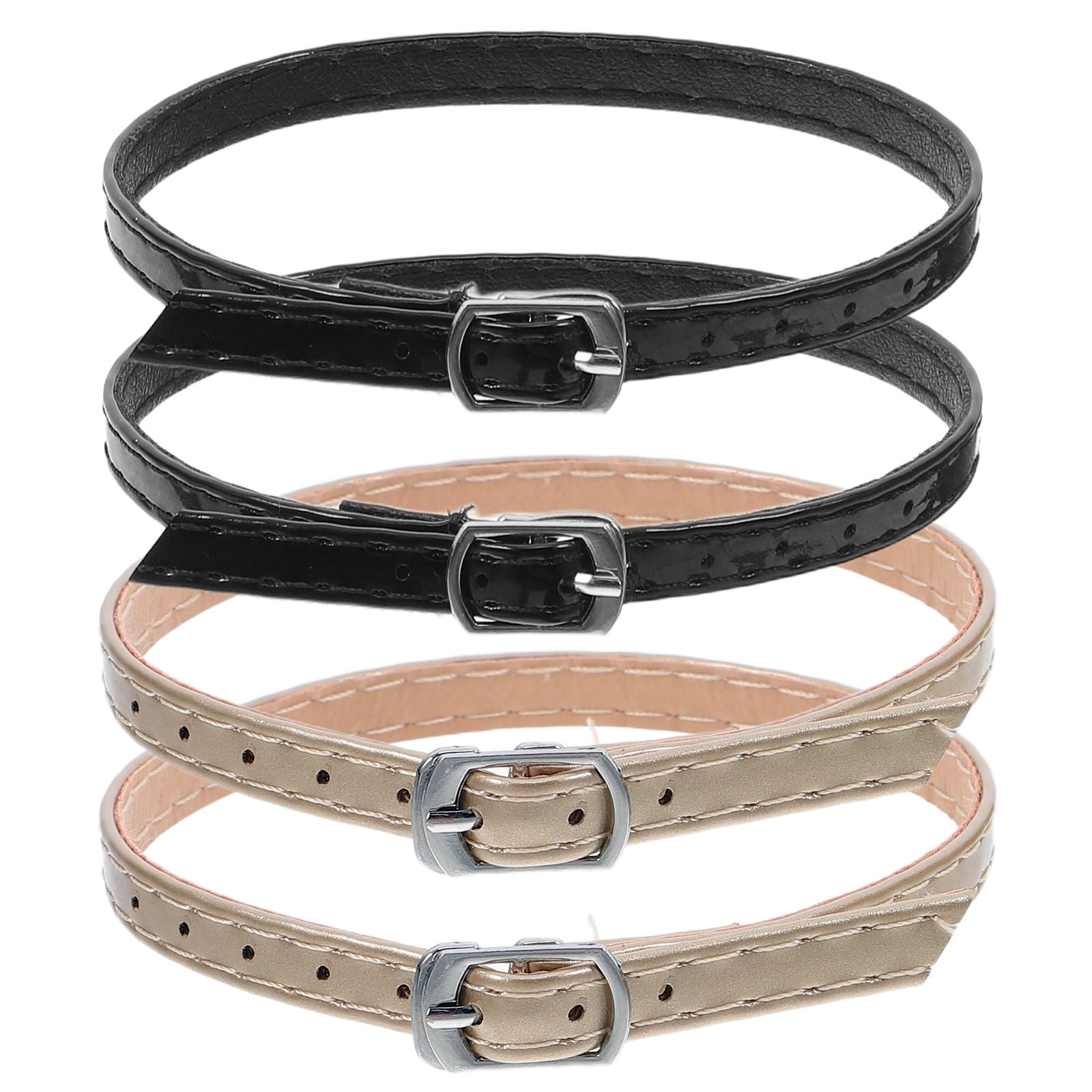 COMPUKAS Shoe Strap 2Pairs Metal Heel Straps for High Heels Prevent ...