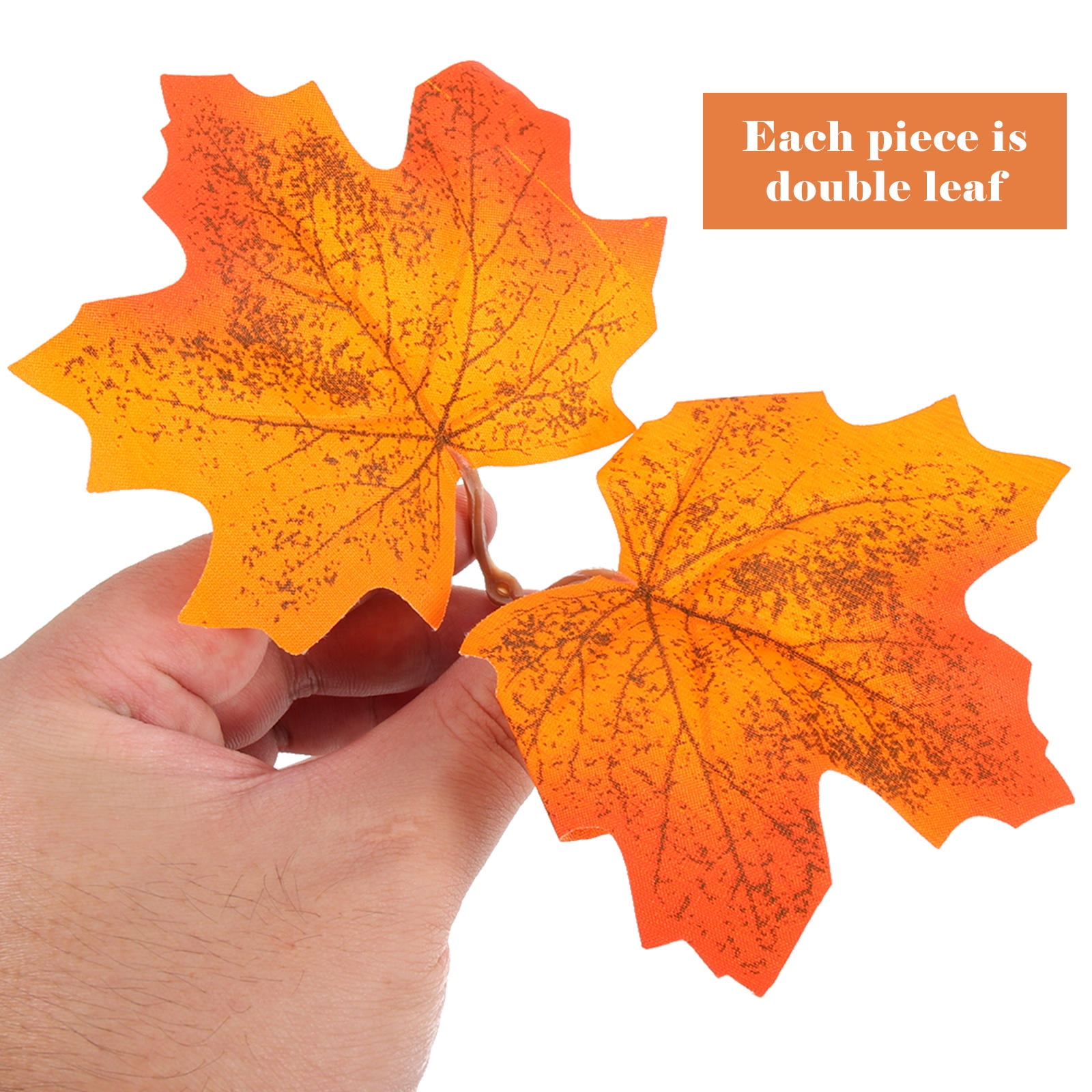 COMPUKAS Silk Cloth Maple Leaves for Decor Assorted Color Double Leaf ...