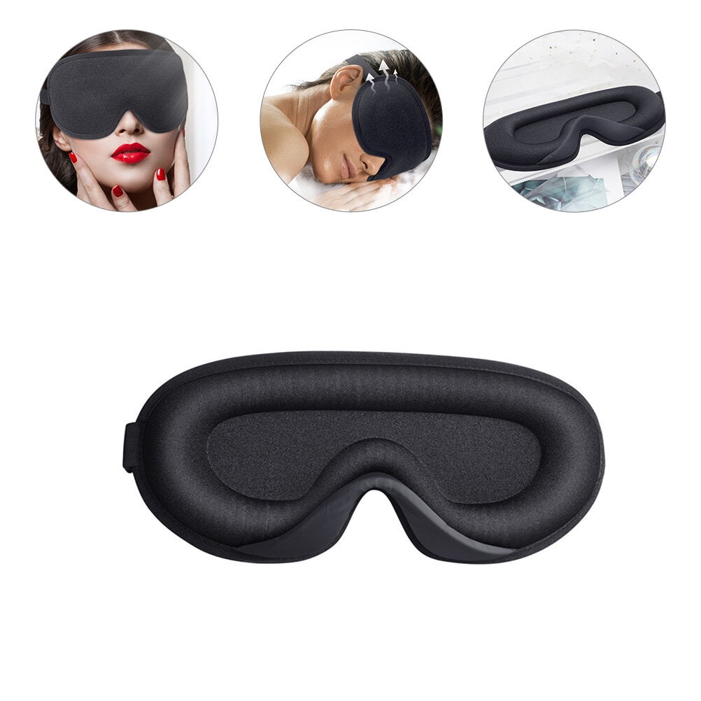 COMPUKAS Sleeping Eye Mask 1Pack Curved Black Memory Foams for Light ...