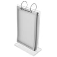 COMPUKAS Clear Acrylic Display Stand with Flipping Menu Holder ...