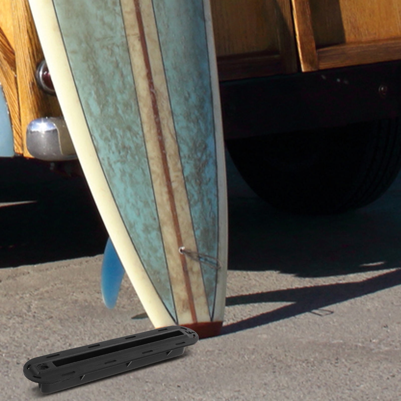 COMPUKAS Surfboard Fin Base with Streamlined Shape Black PVC for ...