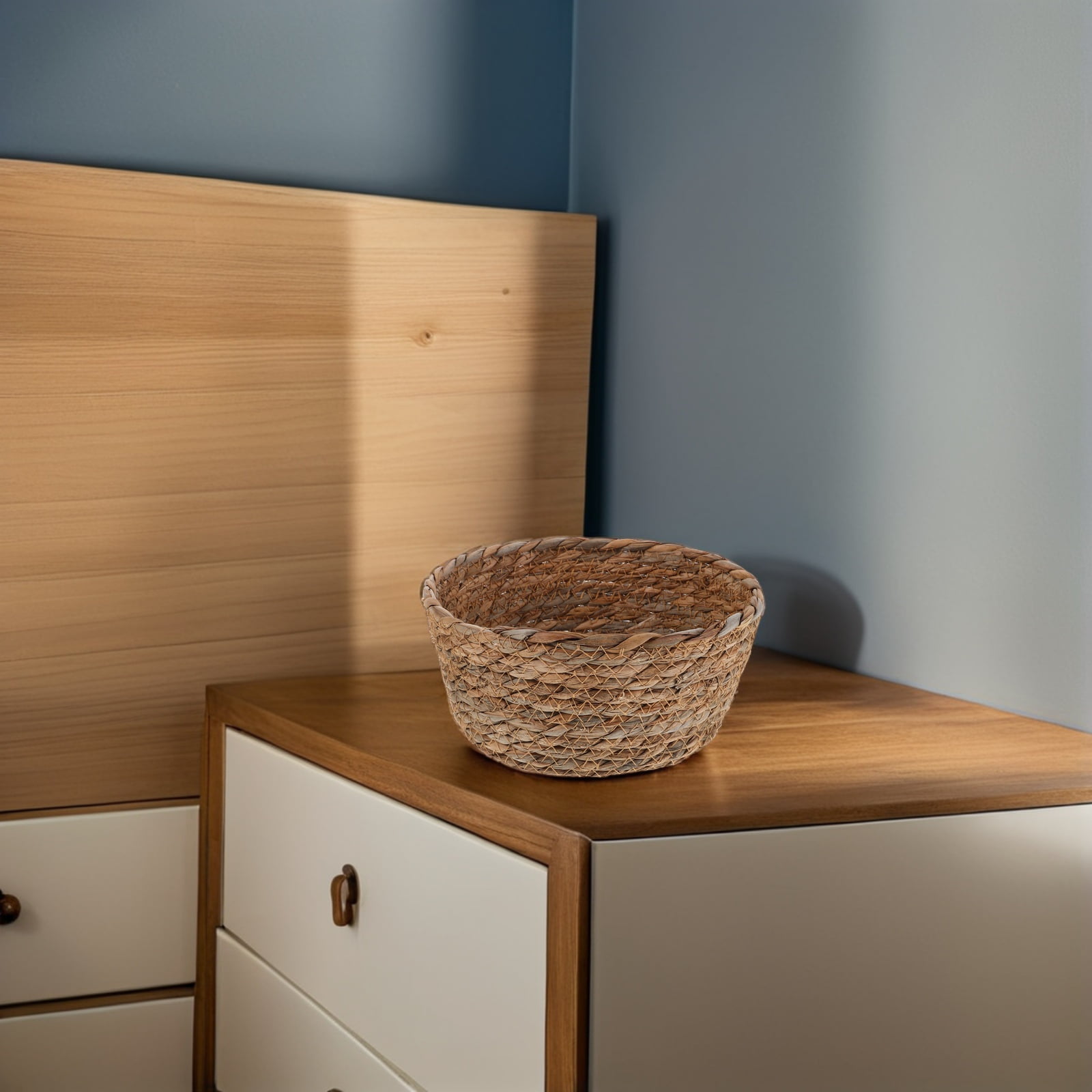 COMPUKAS Wicker Baskets Rustic Charm Small Rattan Storage Organizer ...