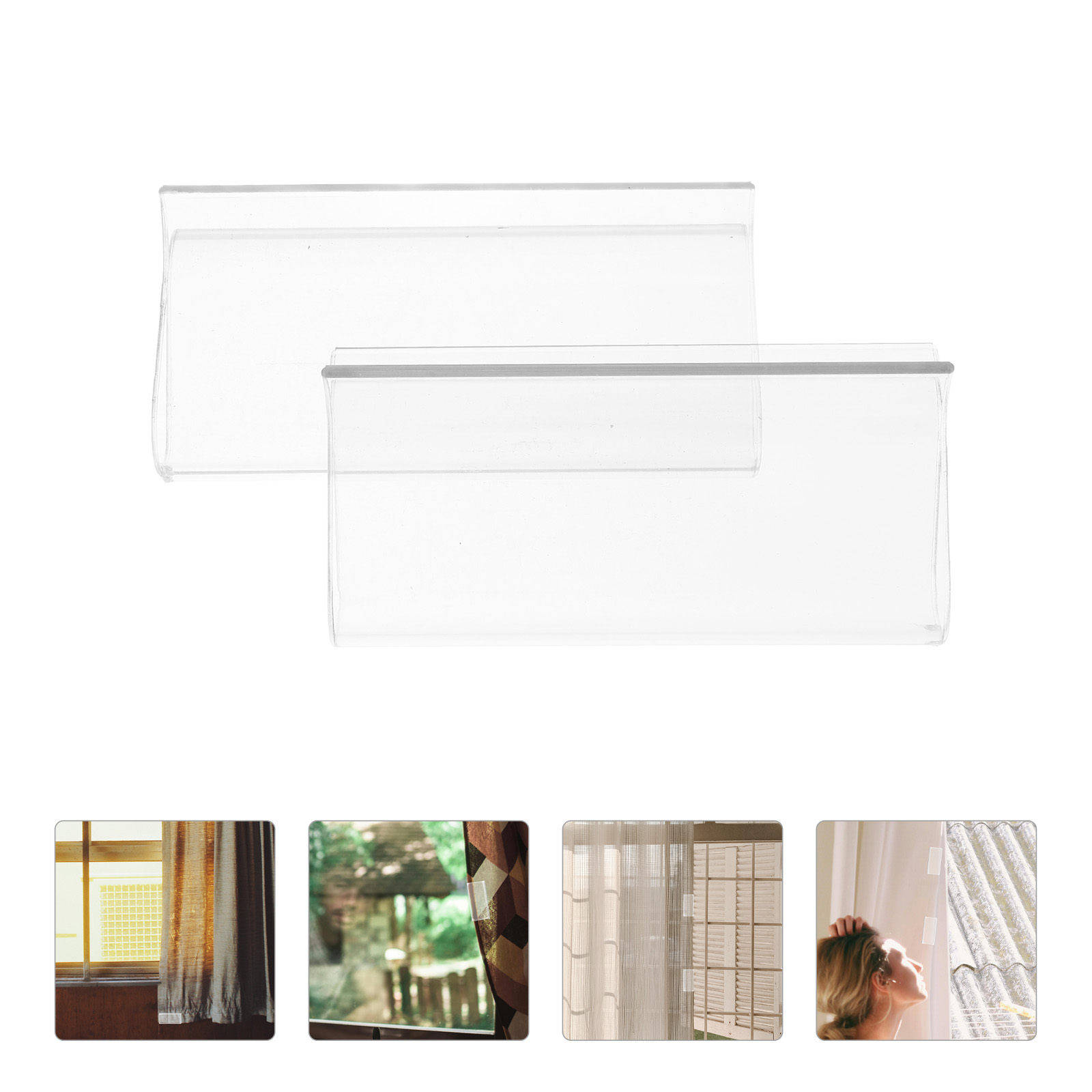 COMPUKAS Window Shade Pull 8.5x4.1x1.8in Transparent Plastic R-Shaped ...