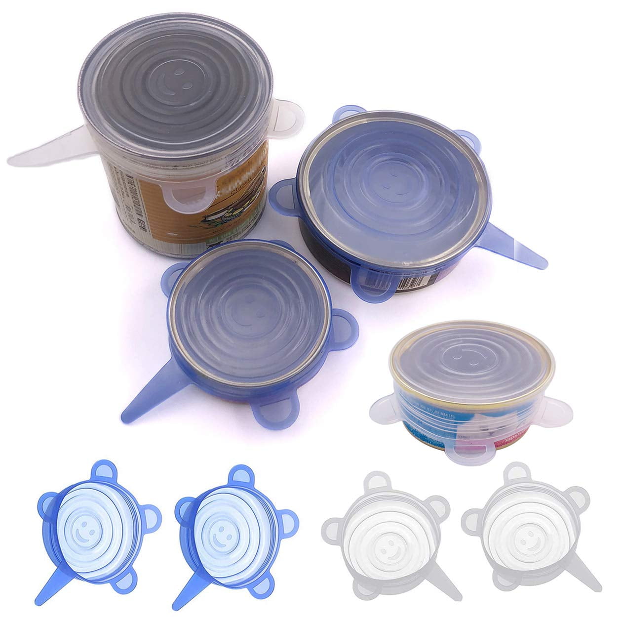 COMTIM Pet Food Can Lids, Silicone Stretch Can Lids Covers for Dog Cat ...