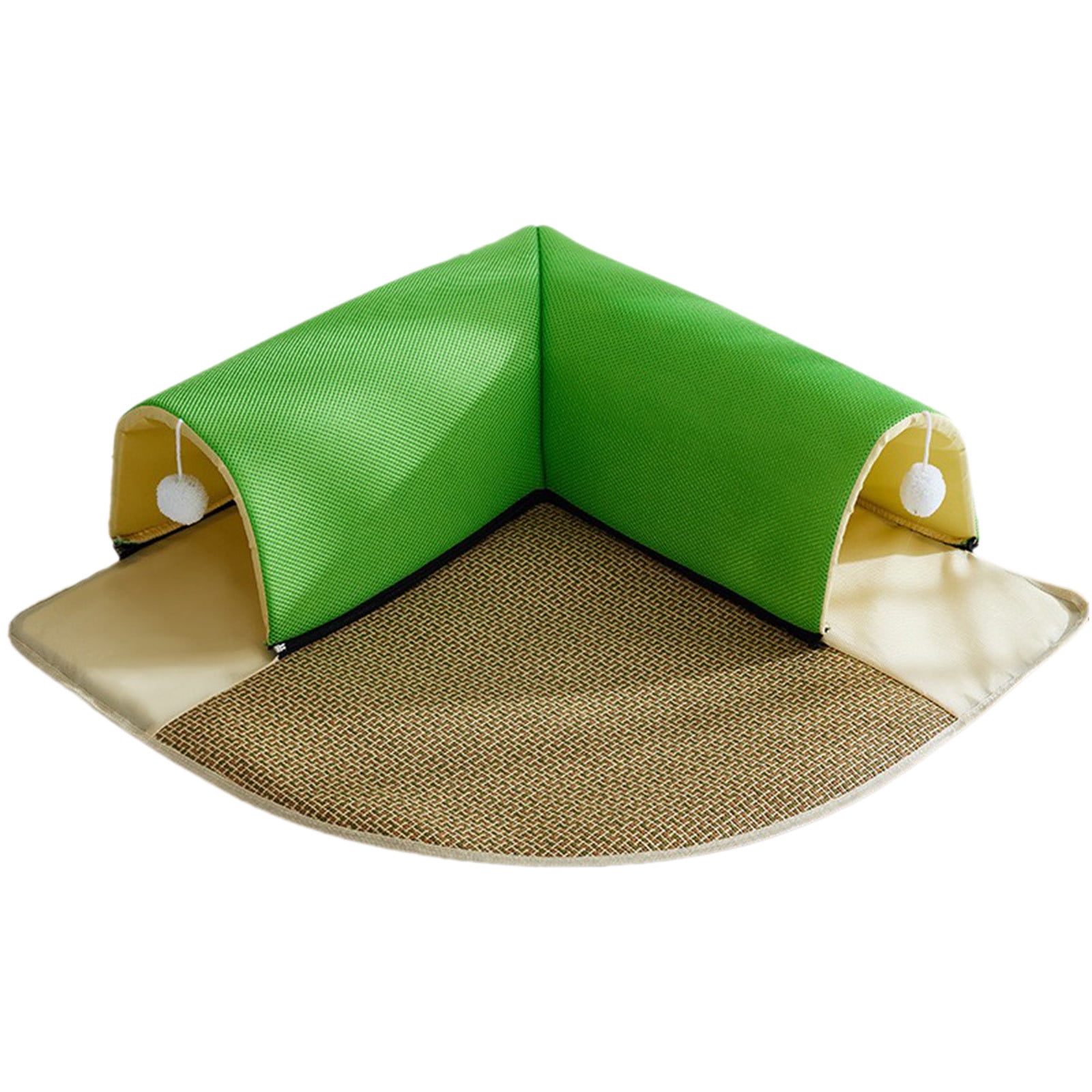 COMTOA Clearance 2-in-1 Plush Tunnel Bed with Mat for Small Animals and ...