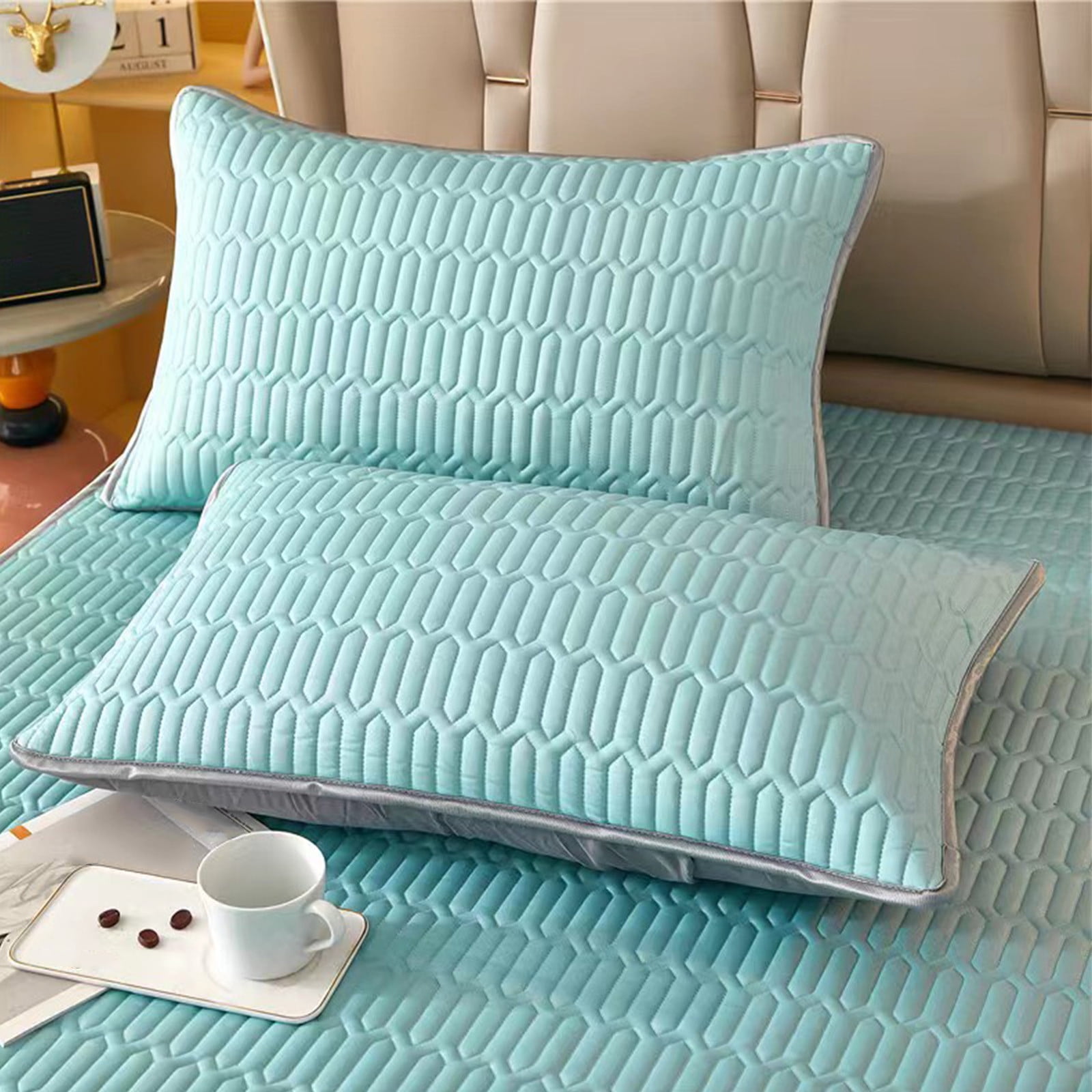 Cooling Pillowcases Standard Size - Double-Sided Cooling Fiber Pillow ...