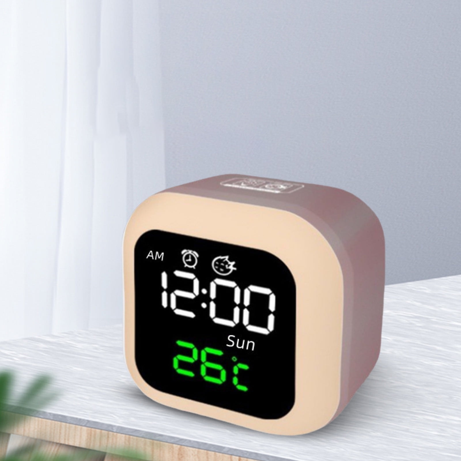 Digital Alarm Clock with Indoor Temperature, Battery Operated & Snooze ...