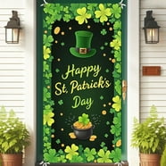 AJKSFHIU Lucky St Patricks Day Banner,Saint Patricks Day Glitter Banner ...