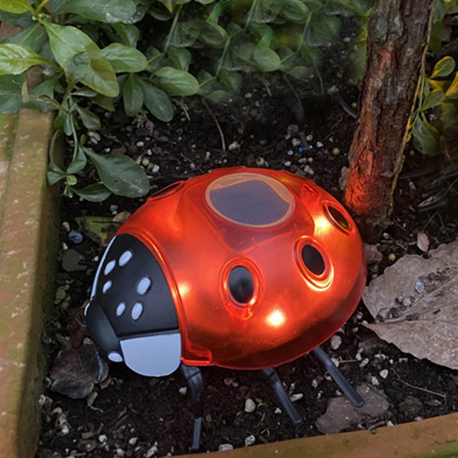 COMTOA Clearance Ladybugs Garden Solar Light Outdoor Decorations, Metal Yard Art Garden ...