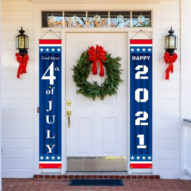 COMTOA Clearance Memorial Day Porch Banner 4th of July Patriotic Fourth ...