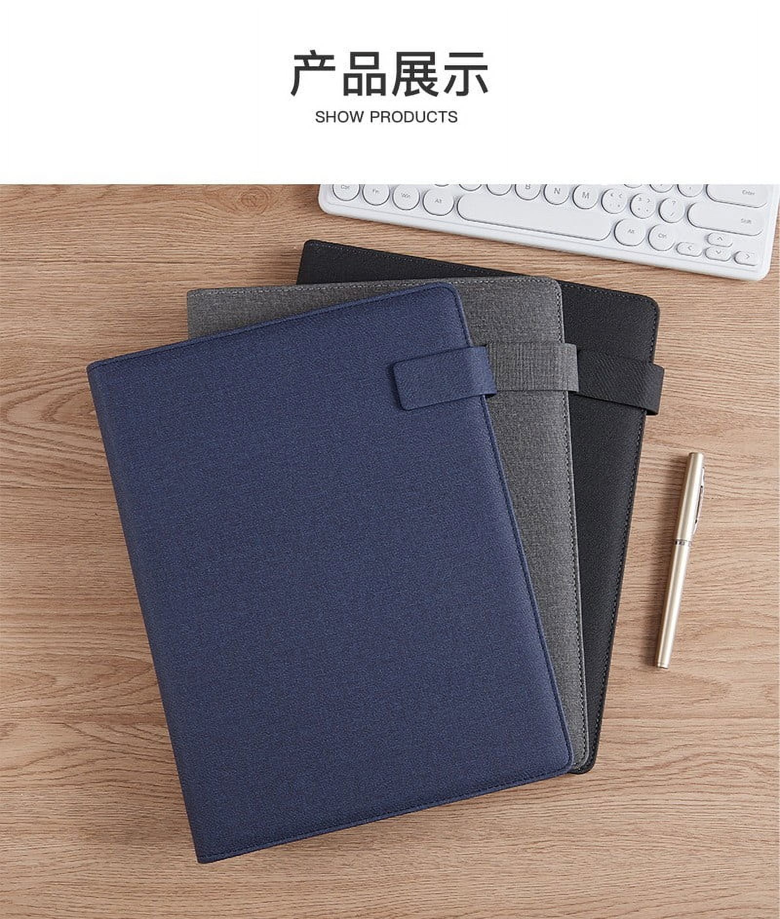 PU Leather Portfolio Organizer Binder for Men and Women - Interview ...